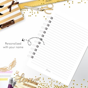 Brunette Personalized Chef Journal, Custom Recipe Notebook, Food Lover ...