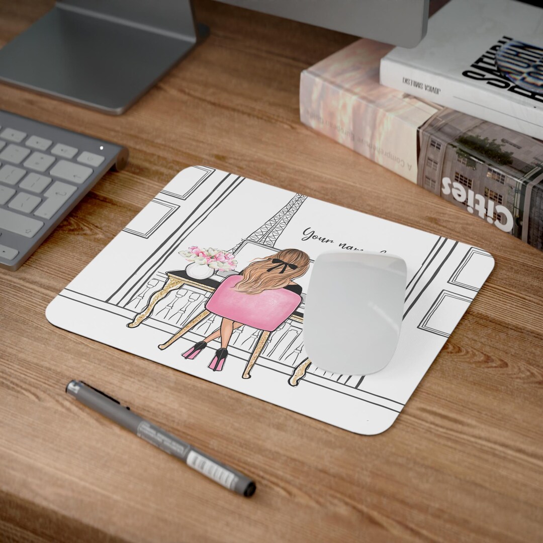 Luxury Custom Mouse Pad - Feminine Office Decor - Personalized Name ...