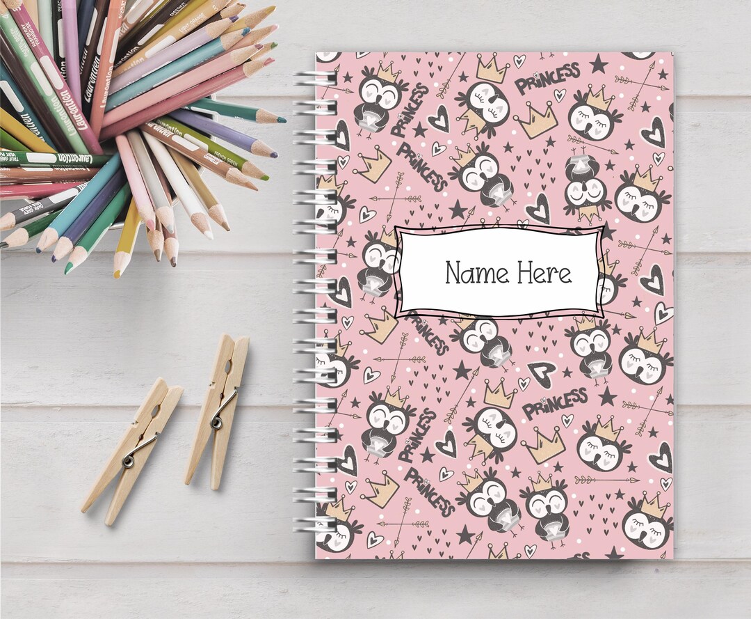 Personalized Kids Notebook Custom Name Sketchbook or Ruled Small or ...