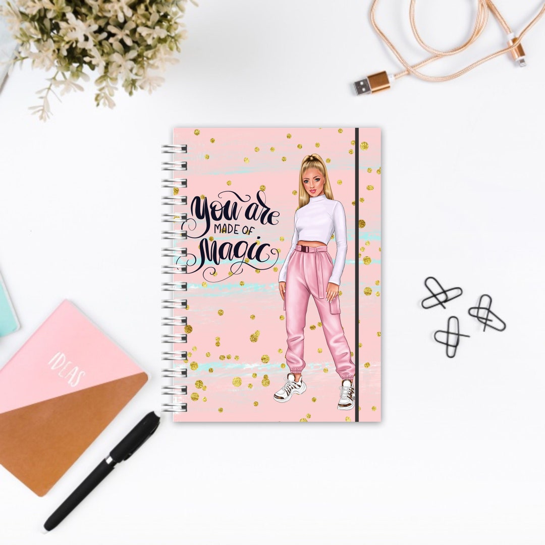 Fashion Notebook Girly Notebook Girl Power Journal Girl - Etsy