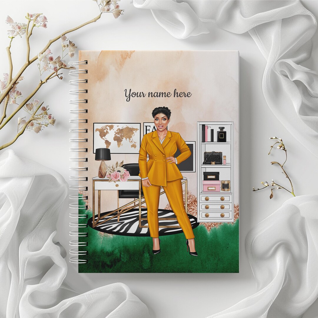 2025 Personalized Monthly Weekly Planner, Brunette Girl Boss Weekly ...