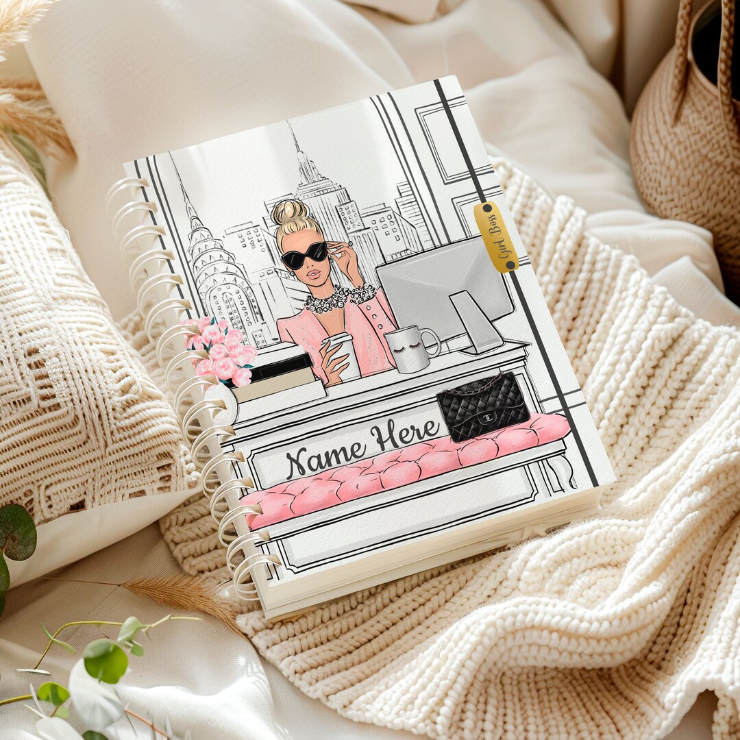 Personalized Monthly Weekly Planner - Luxury Girl Boss Calendar ...