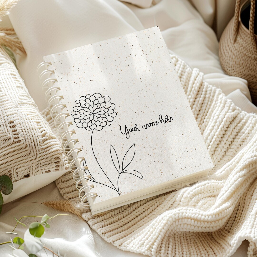 Custom Dated Planner - Floral Cute Hardcover - Deluxe Personalized ...