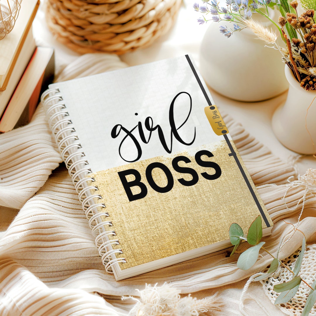 Customizable Name Notebook - Personalized Journal - Girl Boss ...