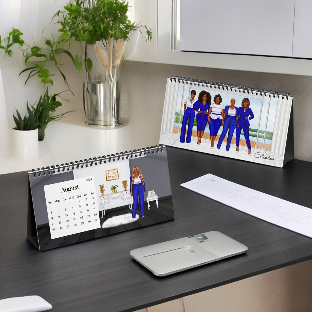 2025 Calendar - 12 Months Girl Boss Desk Calendar - 1920 Zeta Phi Beta ...