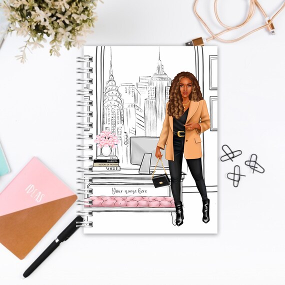 Black Girl Boss Personalized Notebook Cover Boss Lady - Etsy