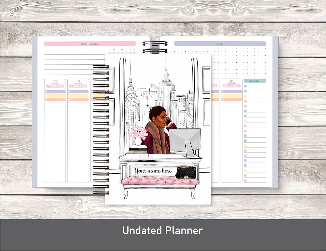 Undated Planner 12 Months Calendar 2023 2024 2025 Undated Daily Planner ...