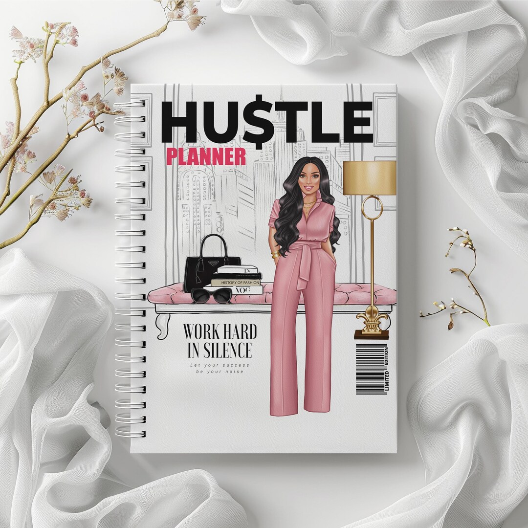 Personalized Dated Planner F Hustle Women - Hardcover Daily Planner ...