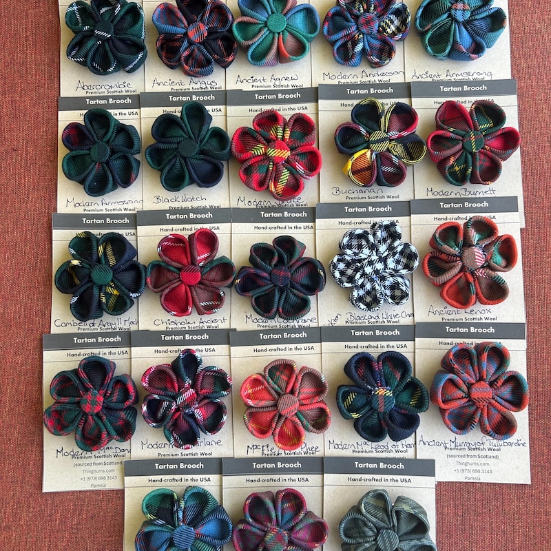 Tartan Corsage Brooch - Etsy