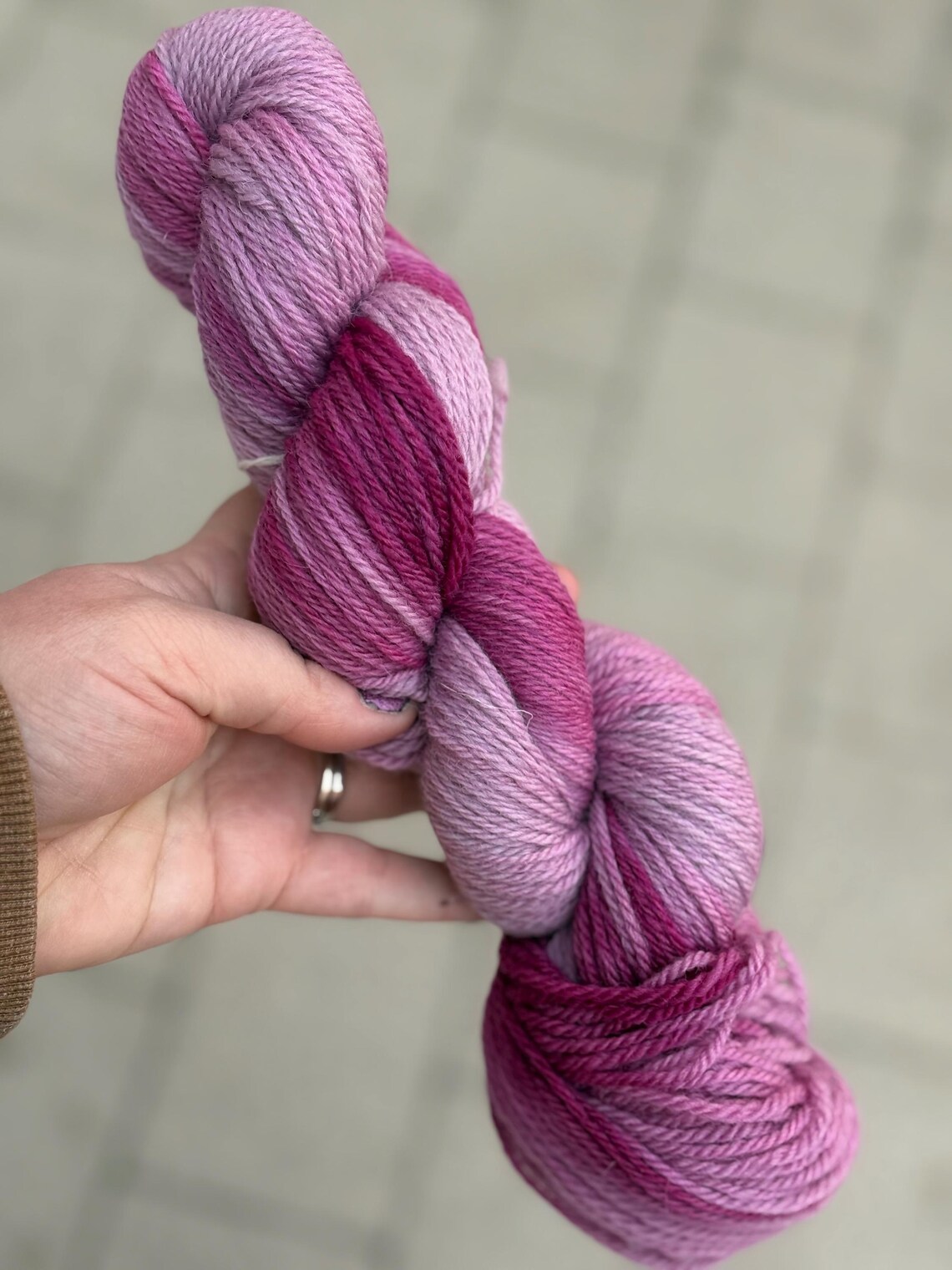FUCHSIA SWIRL Double Knitting Yarn. Hand Dyed in Northern Ireland. 100% ...