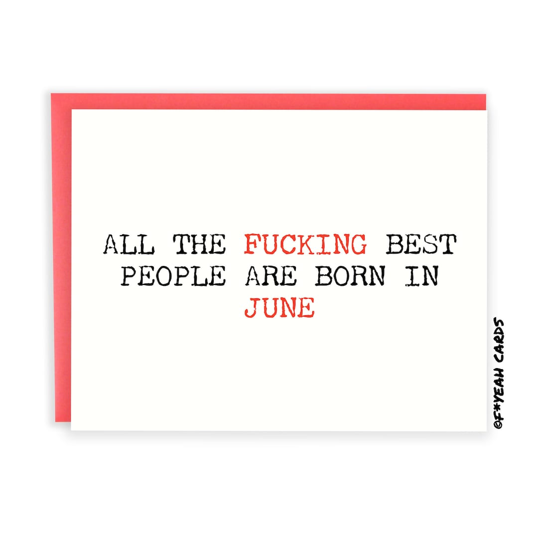 Funny June Birthday Card for Him Born in June Boyfriend Birthday Cards ...