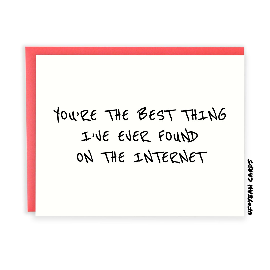 Funny Anniversary Card for Him - Online Dating Card - Girlfriend ...