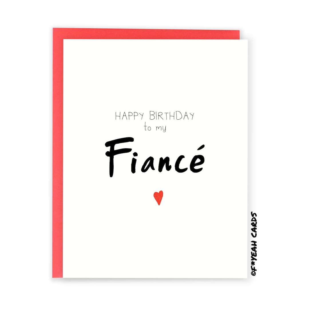Fiancé Birthday Card - Sweet Birthday Card for Fiancé - for Him - Soon ...