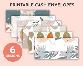 Watercolor Succulents Printable Cash Envelopes With Transaction Tracker ...
