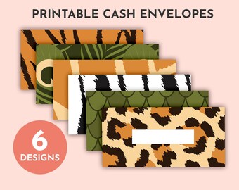 Tropical Printable Cash Envelopes With Transaction Tracker | Etsy
