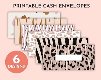 Watercolor Succulents Printable Cash Envelopes With Transaction Tracker ...