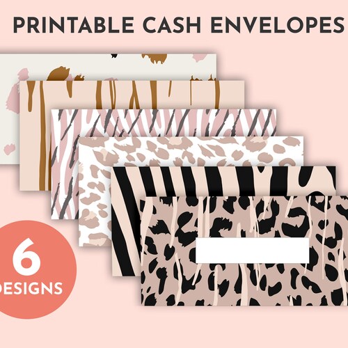 Jungle Printable Cash Envelopes With Transaction Tracker - Etsy