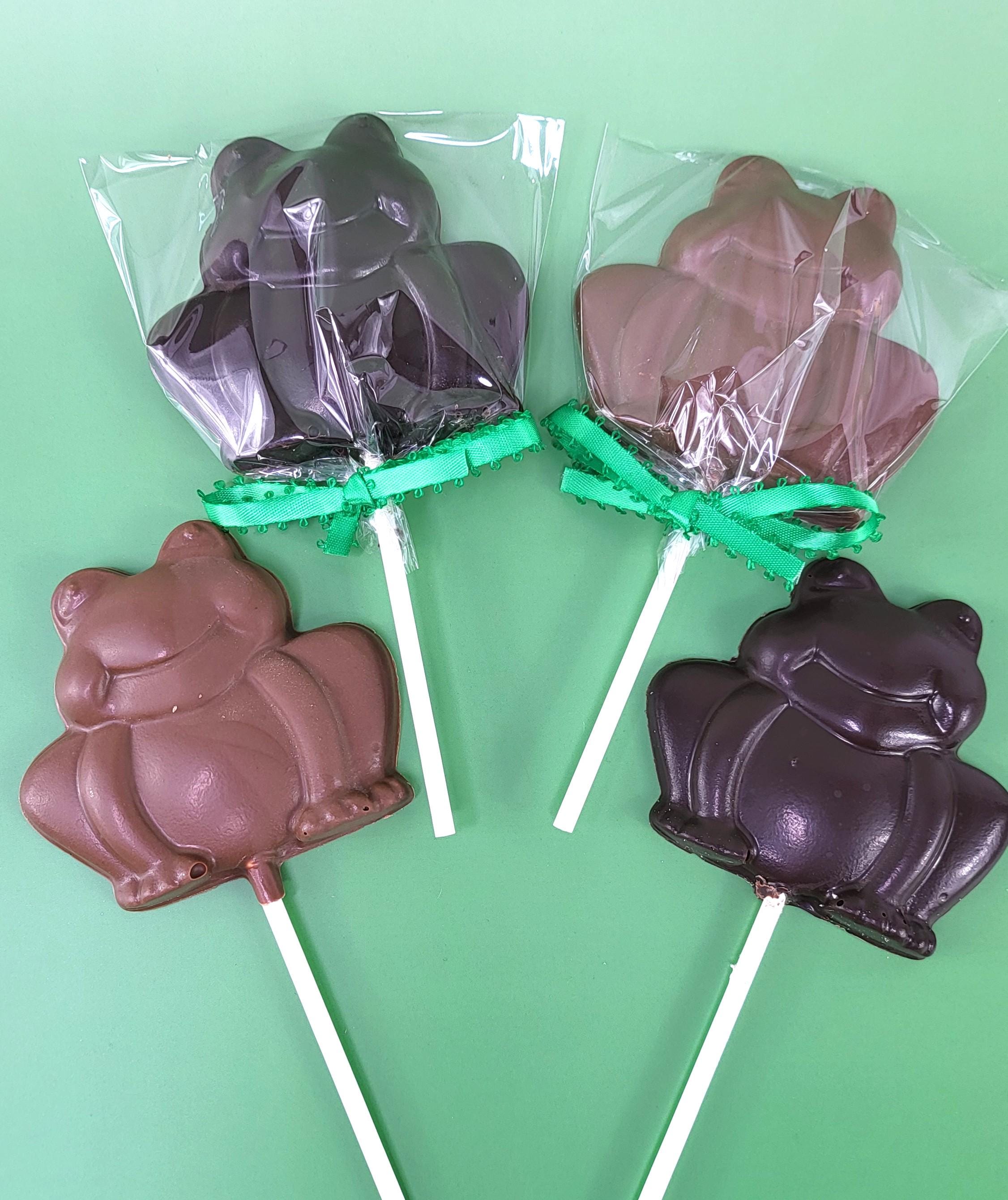6 Frog Toad Lollipops Milk, Dark and White Chocolate for Birthday ...