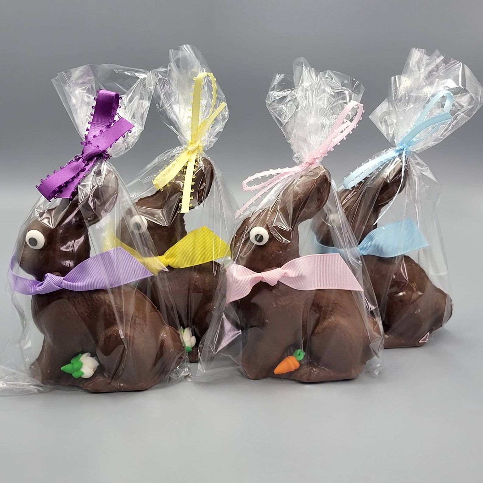 Solid Johnny Rabbit Milk, Dark, or White Chocolate Easter Bunny Candy ...