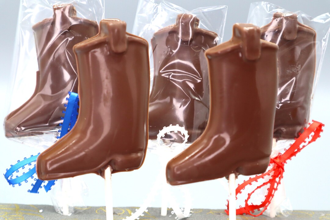 12 Chocolate Cowboy Cowgirl Boots Lollipop 1 Dozen - Etsy