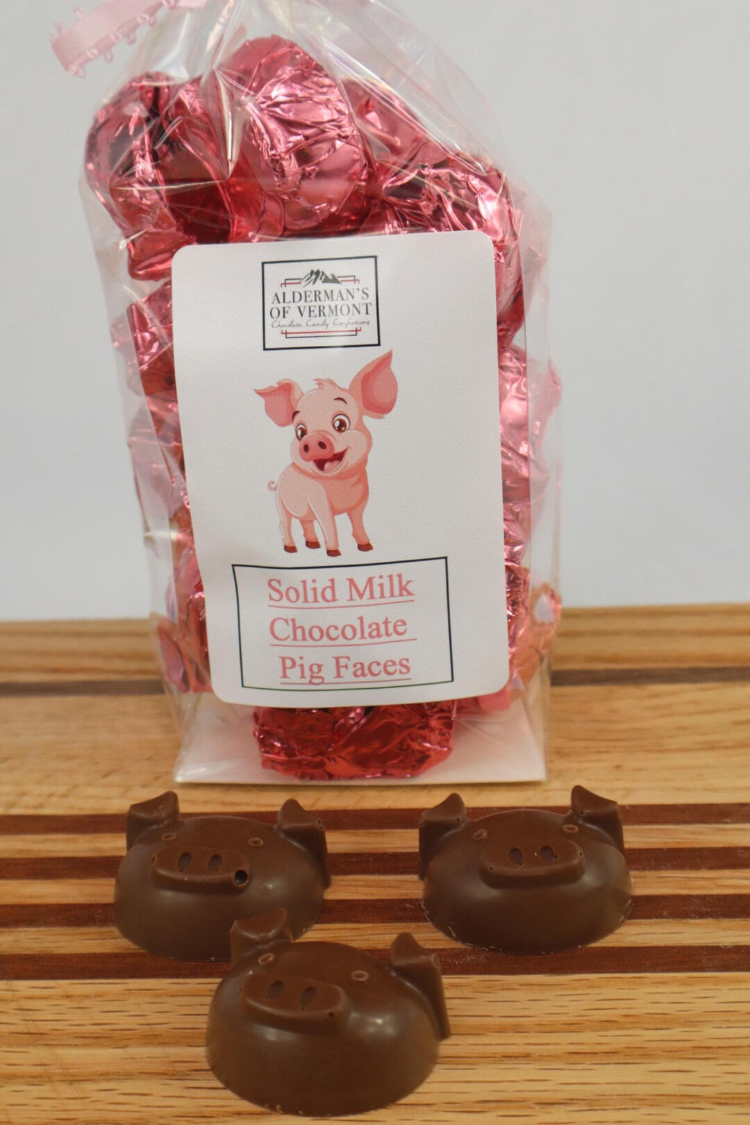 1/2 Pound Milk, Dark or White Chocolate Solid Pig Piggy Faces 8 Oz - Etsy