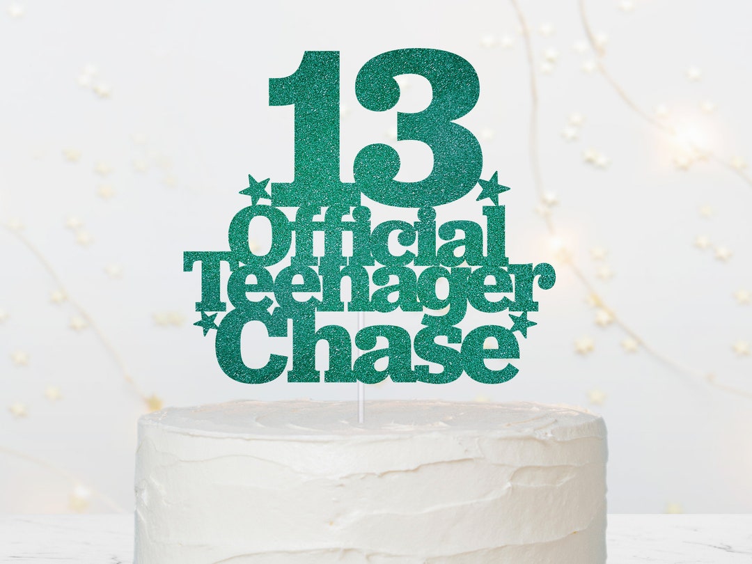 Custom 13th Birthday Cake Topper Personalized 13 Official - Etsy