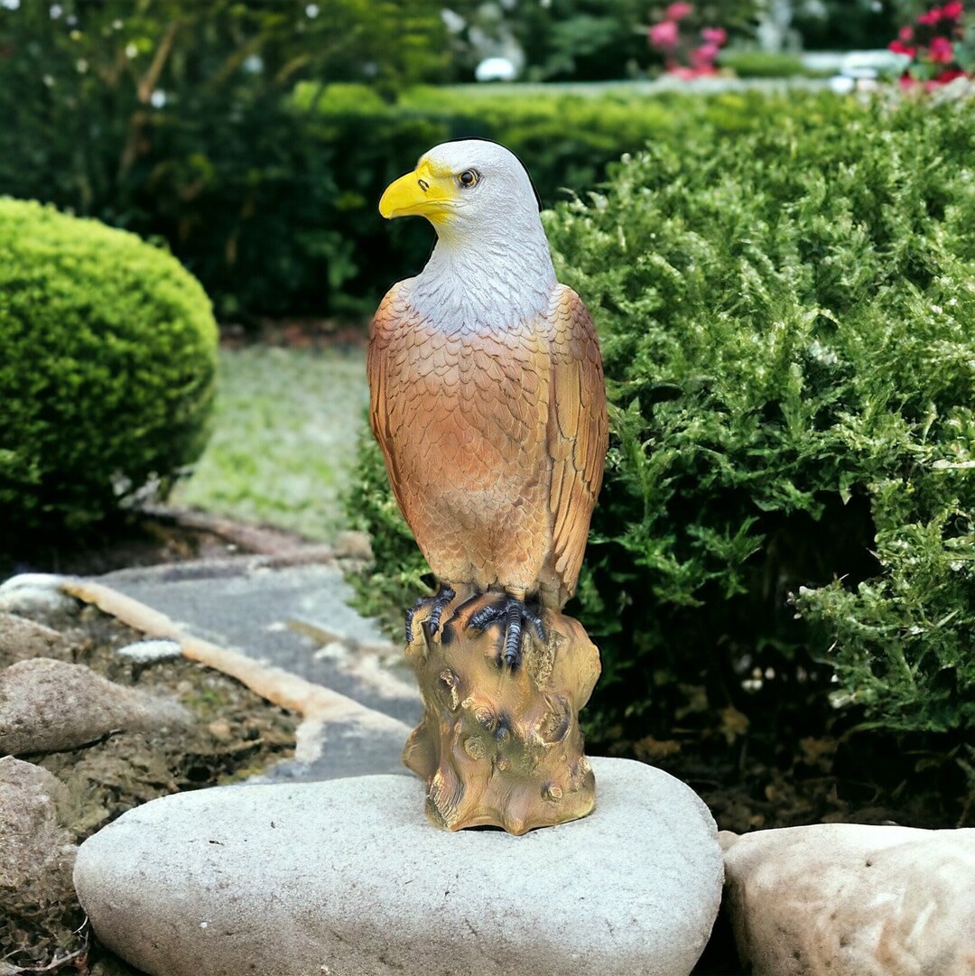 Detailed Eagle Figure Plastic Bird Sculpture Brown Eagle Painted Bird ...