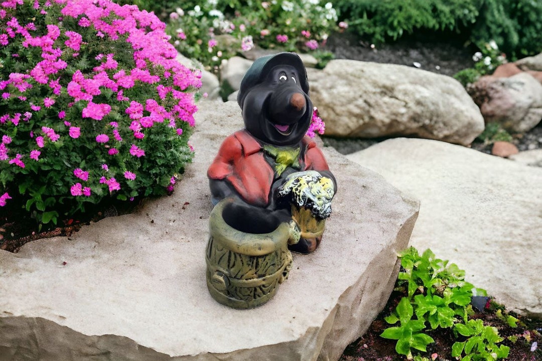 Mole Figurine Plastic Animal Planter Garden Mole Statue Cartoon Animal ...