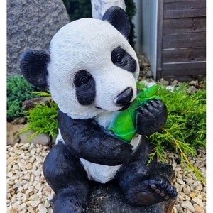 Panda Bear Figurine Plastic Sculpture Cute Panda Statue - Etsy