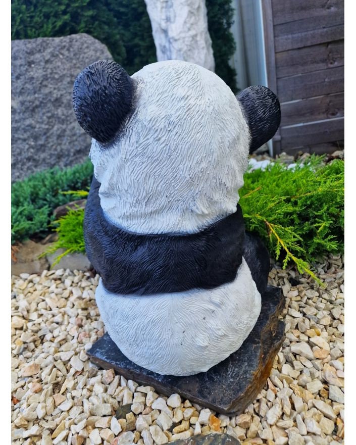 Panda Bear Figurine Plastic Sculpture Cute Panda Statue - Etsy