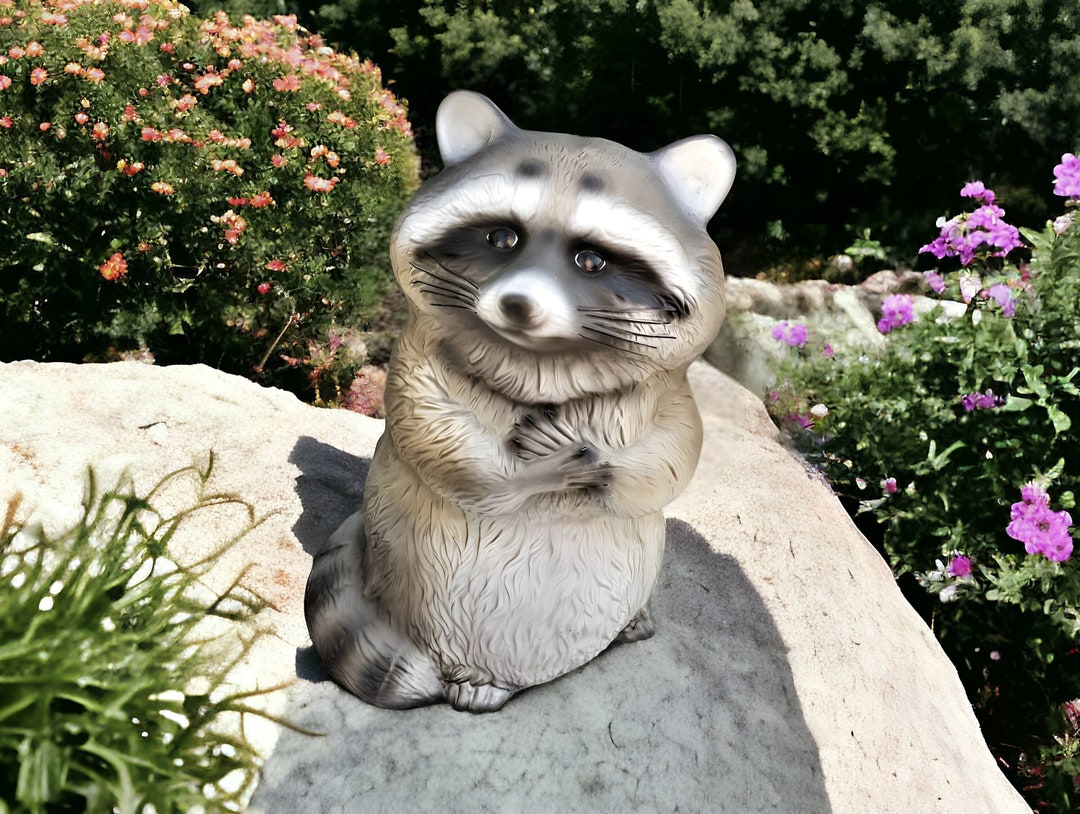 Realistic Raccoon Figurine Forest Raccoon Resin Statue Raccoon Decor ...