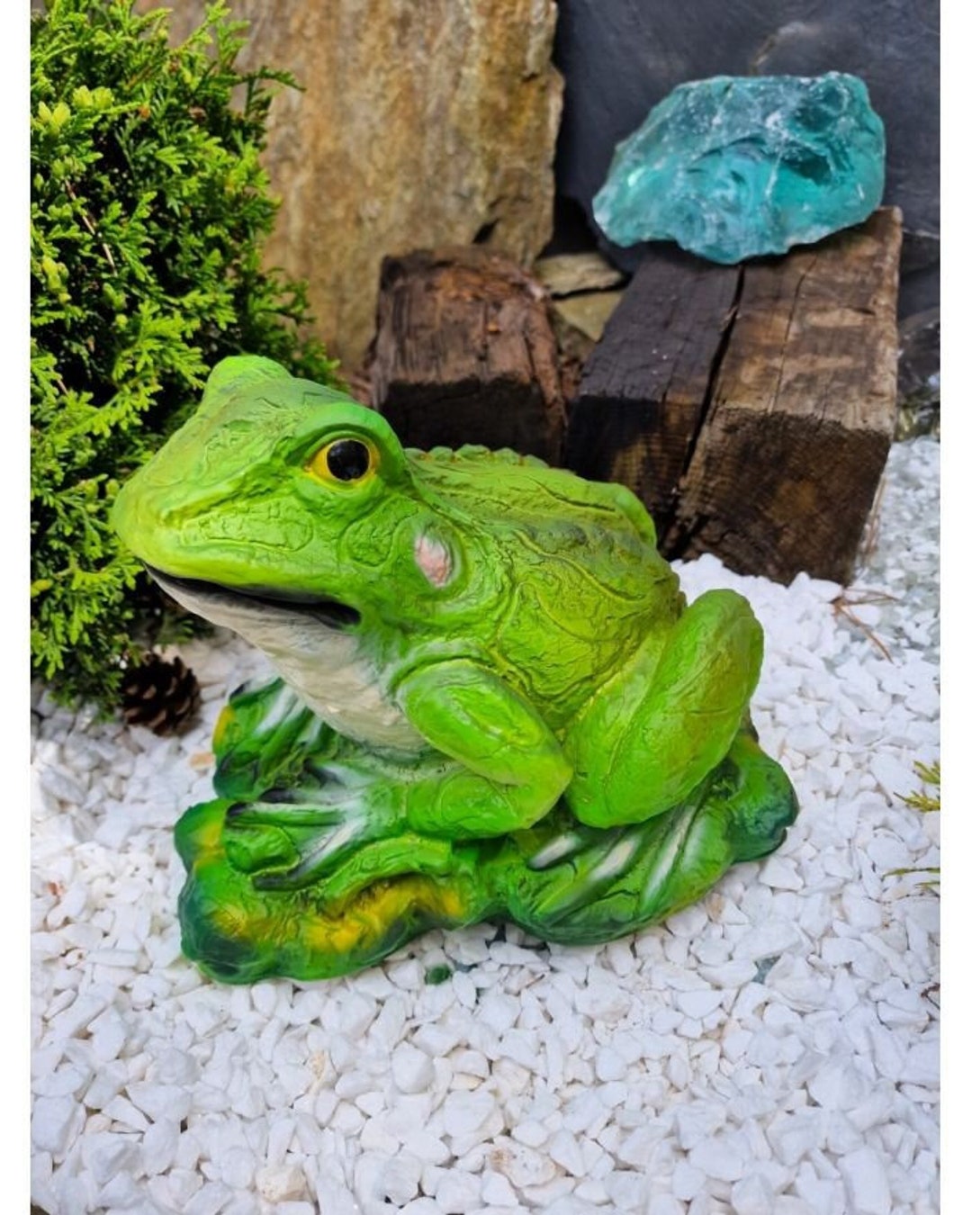 Lifelike Frog Statue Plastic Sculpture Garden Frog Figure Outdoor ...