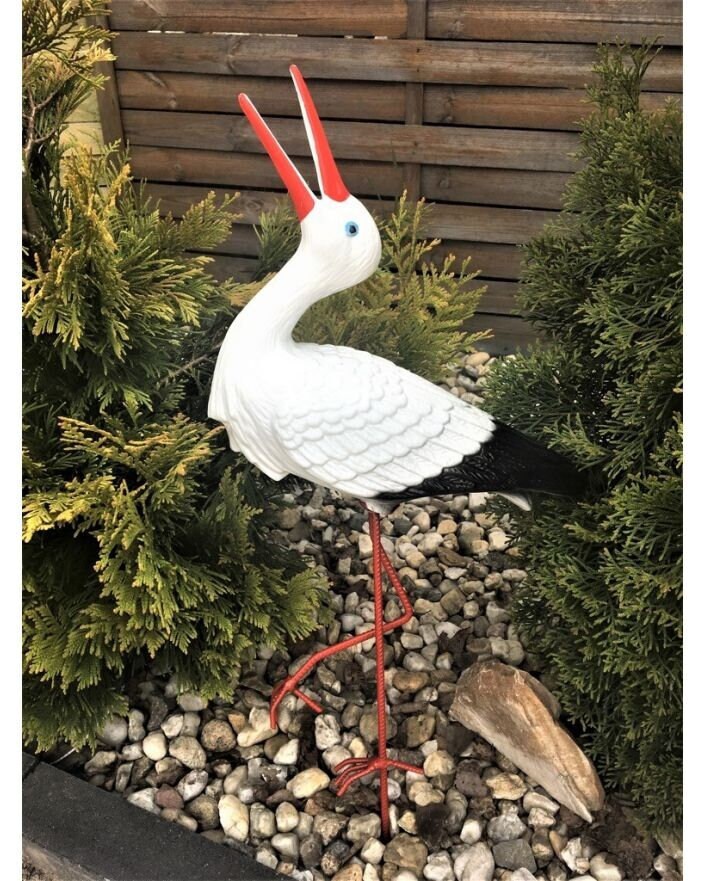 Stork Figurine Decorative Statue Plastic Bird Decor Outdoor Garden ...