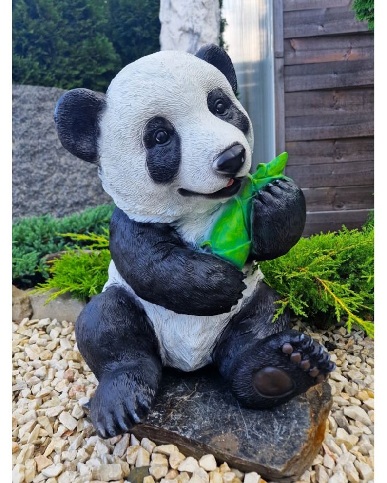 Panda Bear Figurine Plastic Sculpture Cute Panda Statue - Etsy
