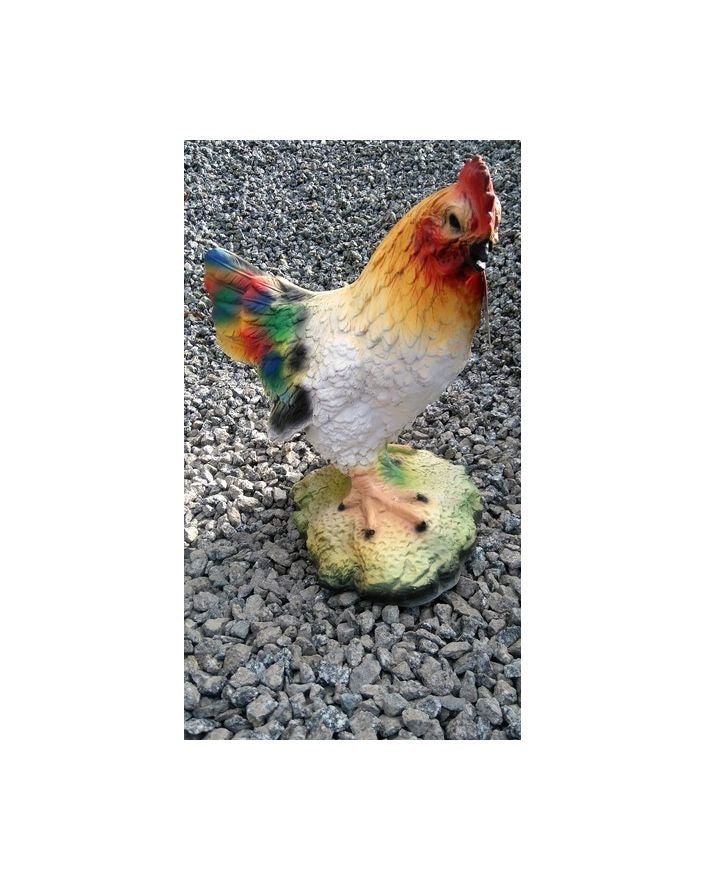 Chicken Garden Statue Farmhouse Decor Chicken Sculpture Garden ...