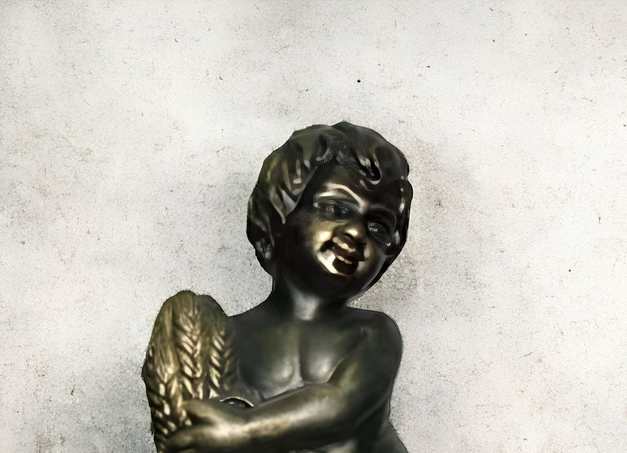 Antique Bronze Boy Plastic Boy Statue Greek Sculpture Cherub Art ...