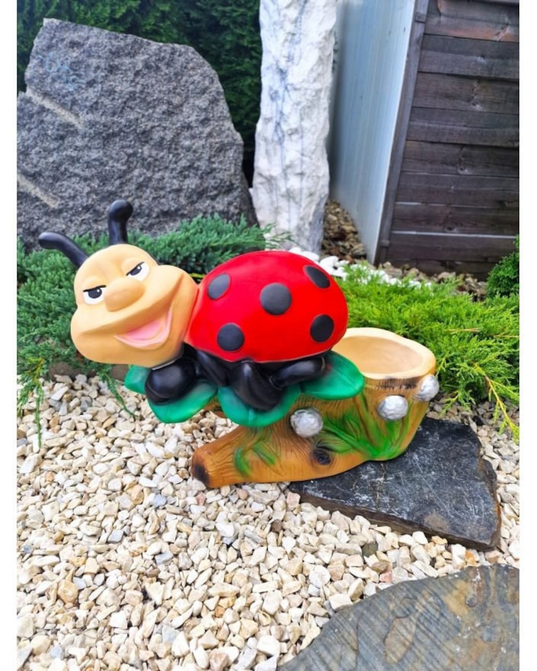 Ladybird Statue Cute Flower Pot Garden Decoration Ladybug Gift Idea ...