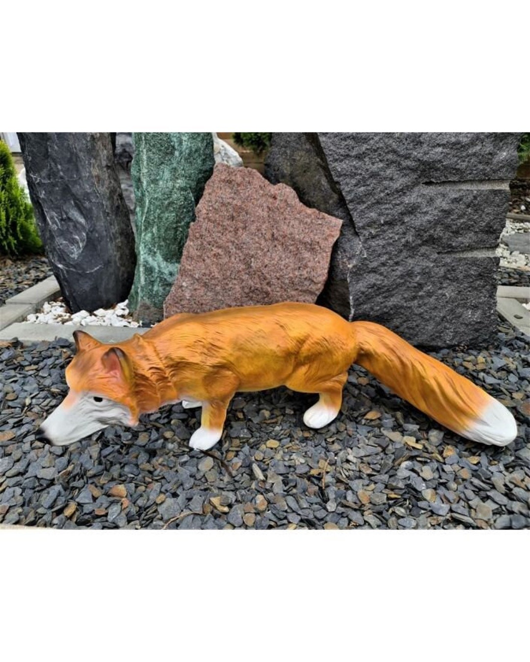 Realistic Fox Statue Forest Animal Figurine Plastic Fox Garden - Etsy