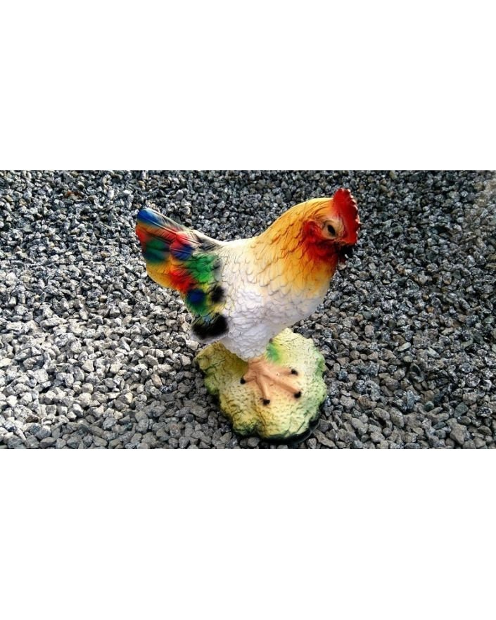 Chicken Garden Statue Farmhouse Decor Chicken Sculpture Garden ...