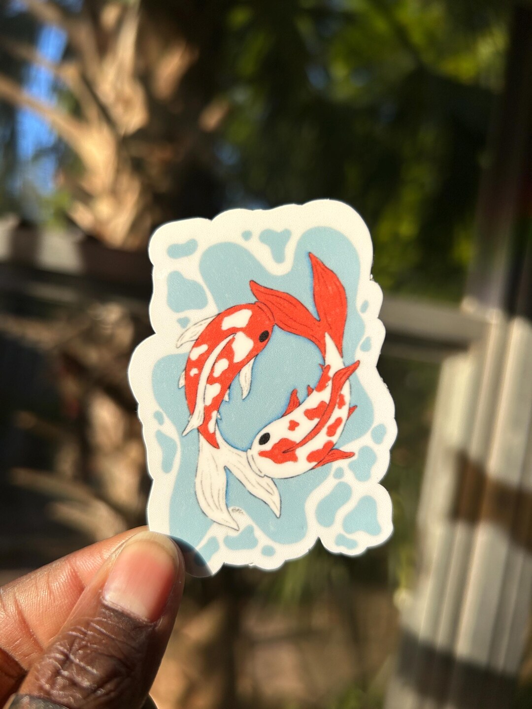 Koi Fish Sticker | Gift for Nature Lovers | Sticker for Laptops, Water ...