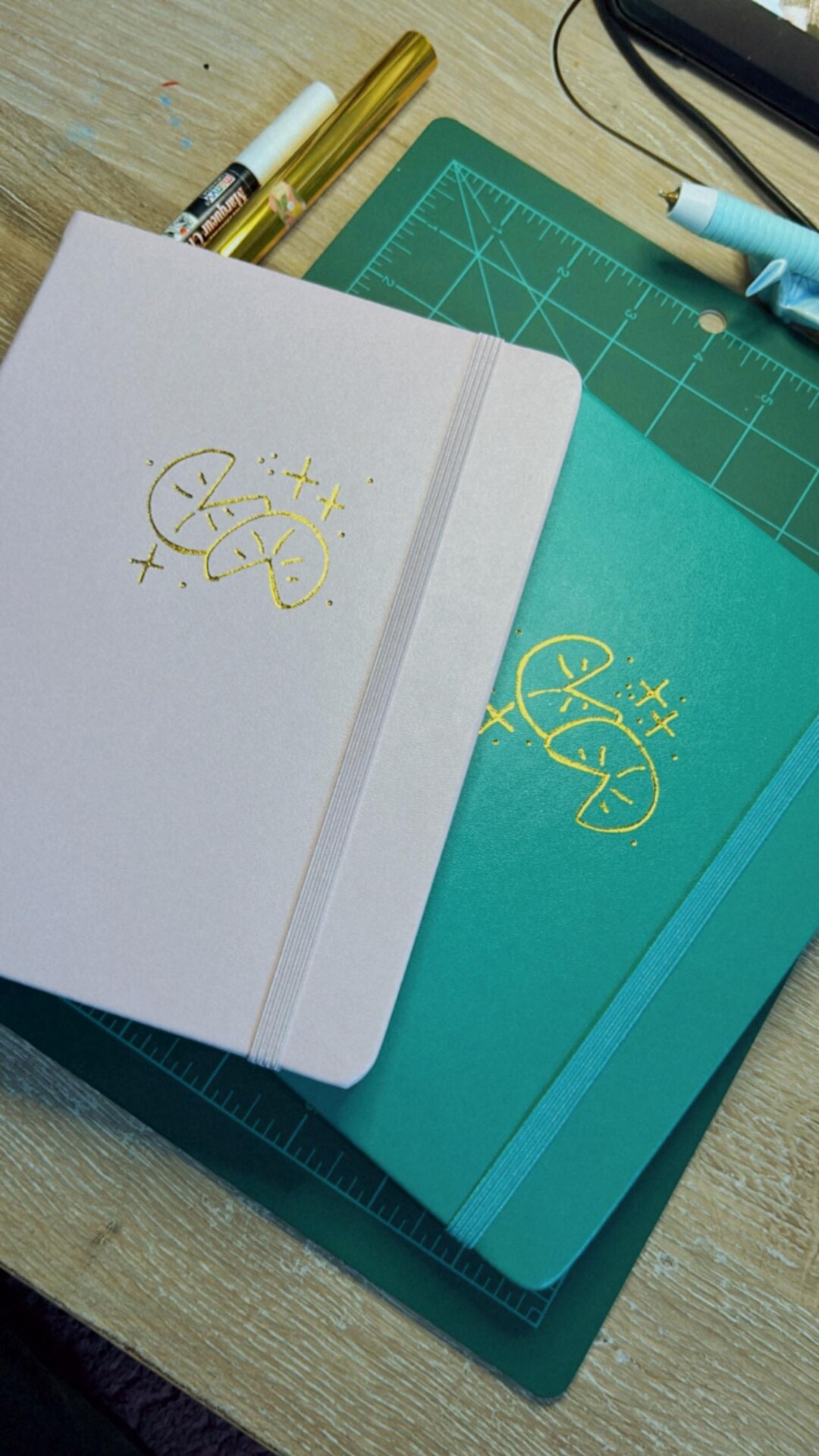 Gold Foil Dotted Line Bullet Journal | Notebook With Gold Accents for ...