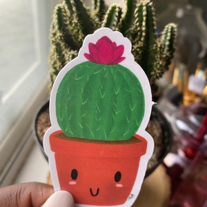Waterproof Cactus Trio Sticker Happy Cactus Sticker Potted - Etsy UK