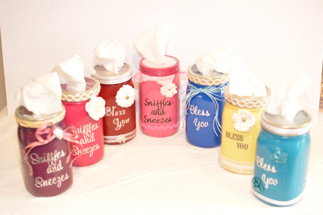 Mason Jar Tissue's Bless You - Etsy