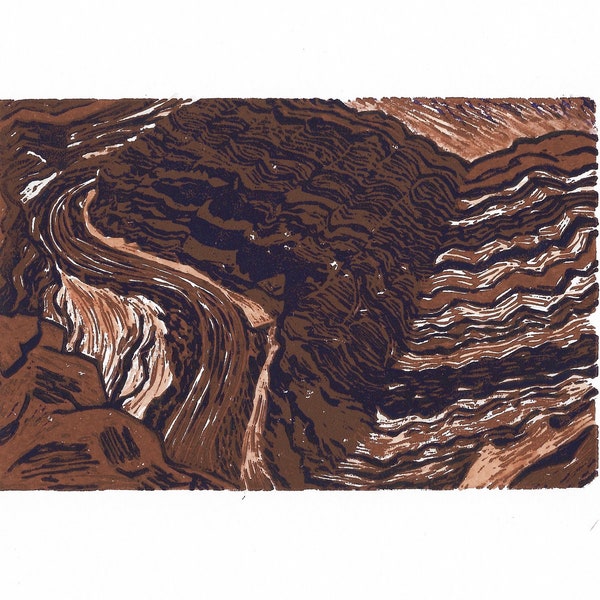 Reductive Linocut - Etsy