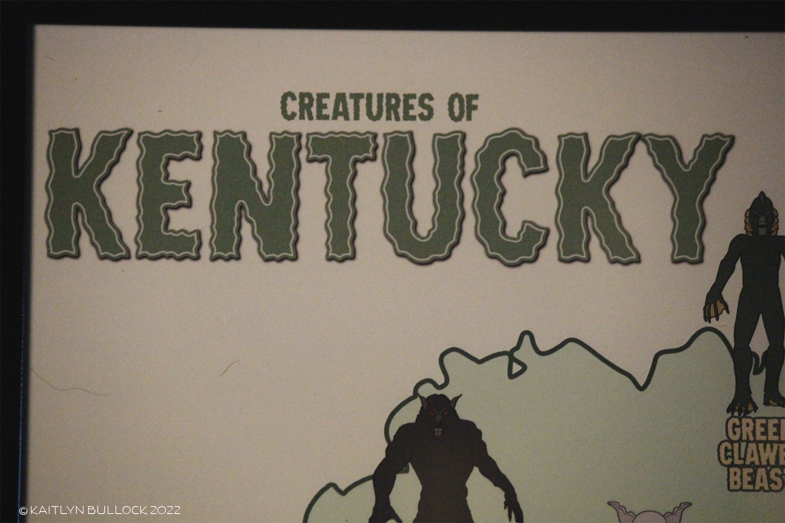 Kentucky Art Print: Cryptids and Creatures of Kentucky - Etsy
