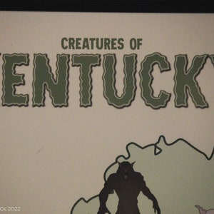 Kentucky Art Print: Cryptids and Creatures of Kentucky - Etsy