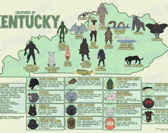Ohio Cryptid Map - Etsy