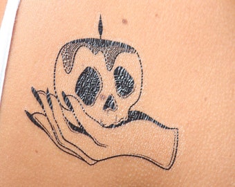 Apple Temporary Fake Tattoo Sticker set of 2 - Etsy