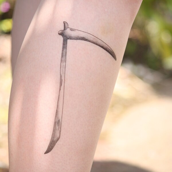 Death With a Scythe Tattoo - Etsy