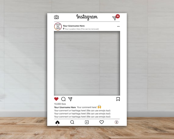 Customisable Instagram Selfie Frame | Etsy